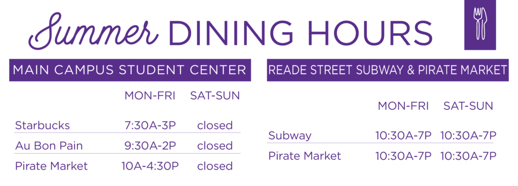 Menu & Hours - ECU Dining Menu & Hours - ECU Dining